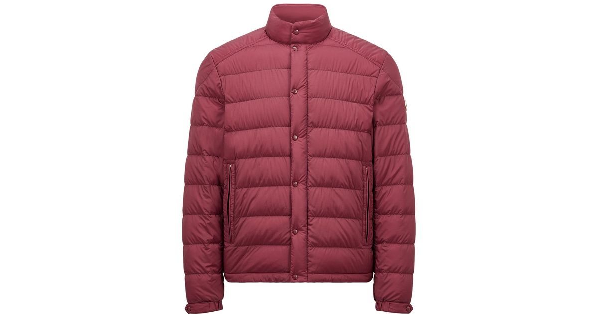Moncler Selves Short Down Jacket in Red for Men | Lyst