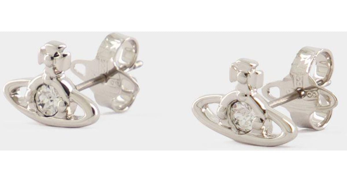 Vivienne Westwood Nano Solitaire Earrings in Metallic | Lyst