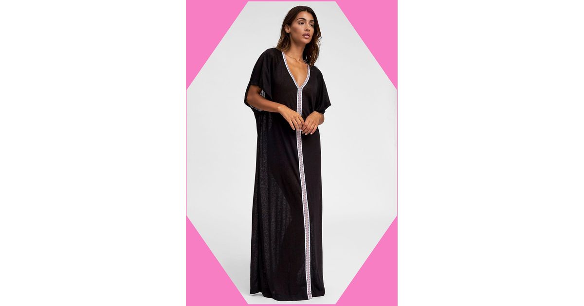 Monsoon Pitusa Inca Abaya Maxi Sundress Black in Pink | Lyst UK