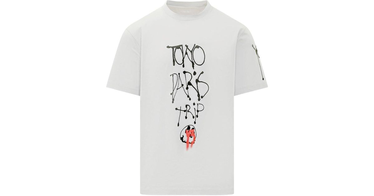 Y-3 T-Shirt Tokyo Paris Trip in White for Men | Lyst