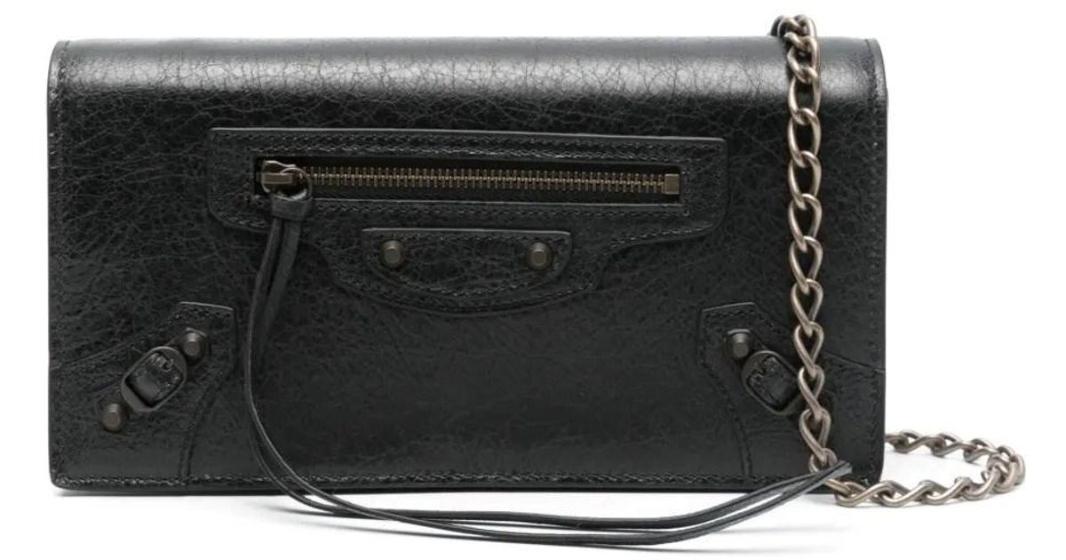 Balenciaga Le City Wallet On Chain in Black | Lyst
