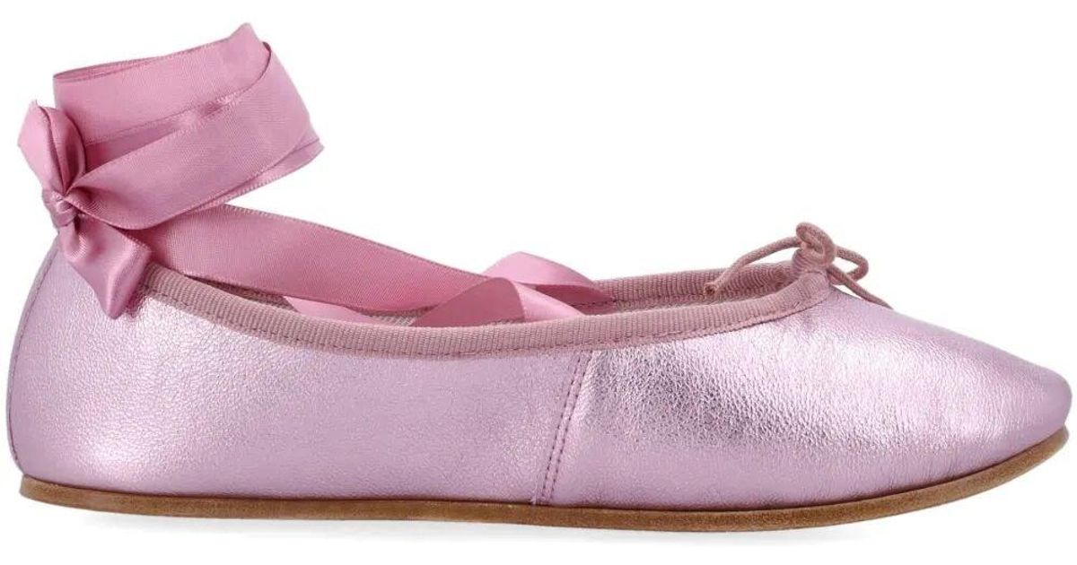Repetto Sophia Ballet Flats With Satin Ribbons in Pink | Lyst UK