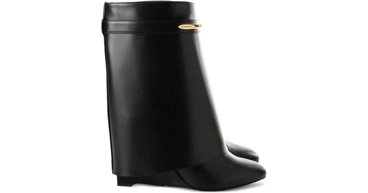 Givenchy Shark 95 Leather Ankle Boots in Black | Lyst UK