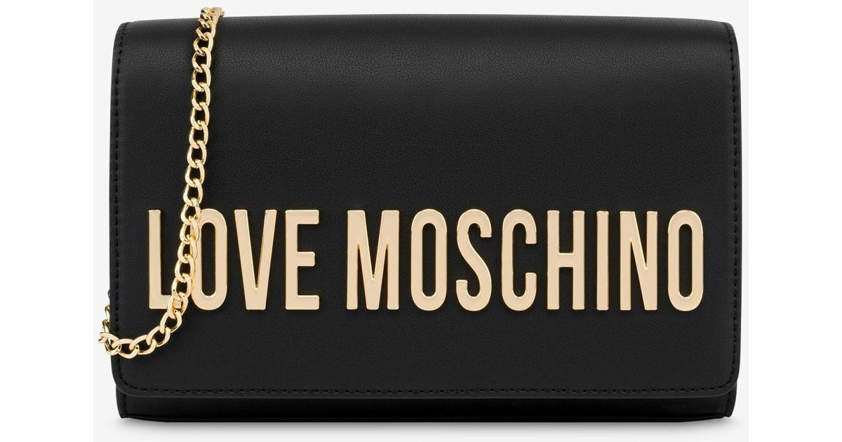 Love Moschino Maxi Lettering Smart Daily Bag in White | Lyst