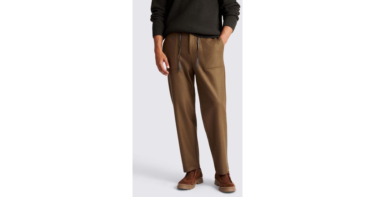 Moss Knitted Drawstring Trousers in Black for Men | Lyst UK