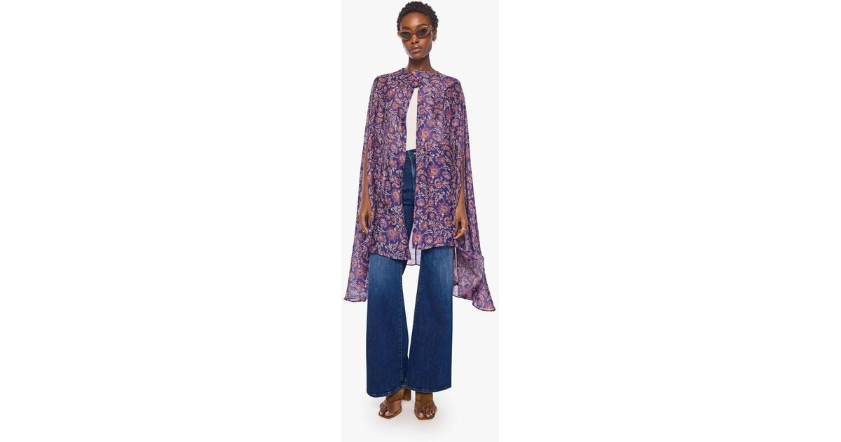 Natalie Martin Karis Long Cape Artichoke Mariner in Blue | Lyst UK