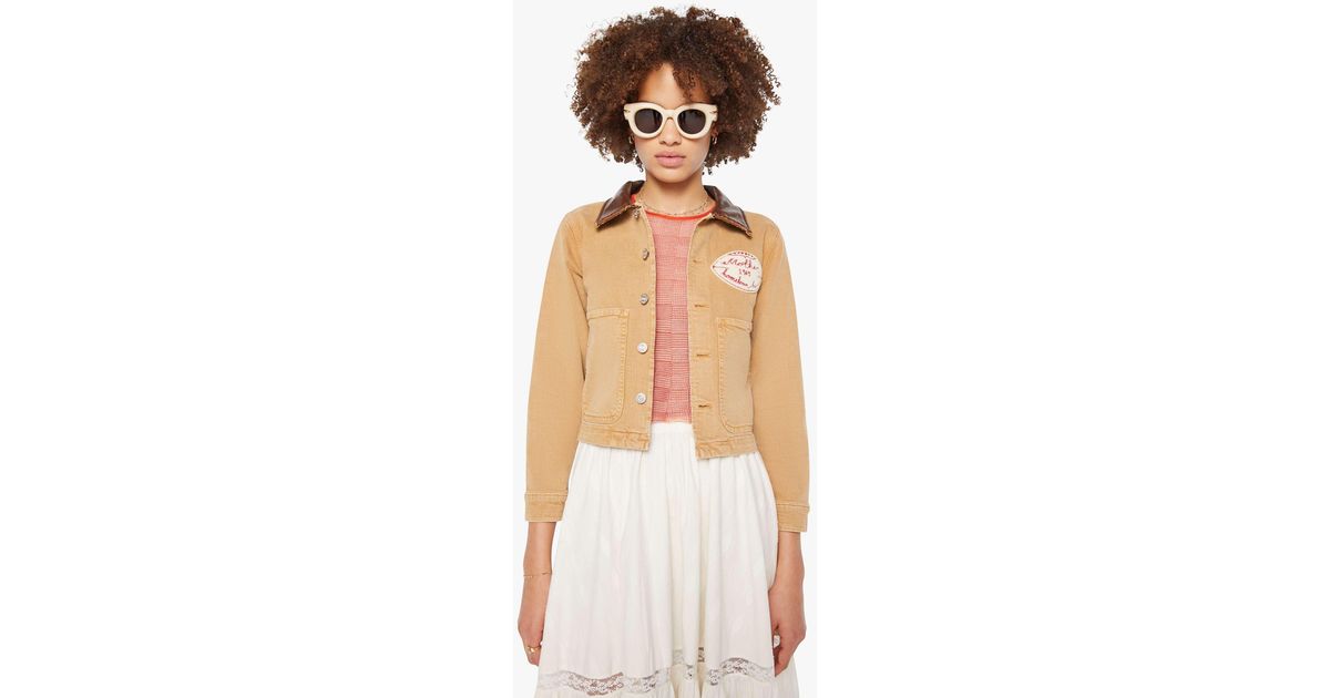 Mother The Workwear Shorty Whole Wheat Jacket in Natural | Lyst UK