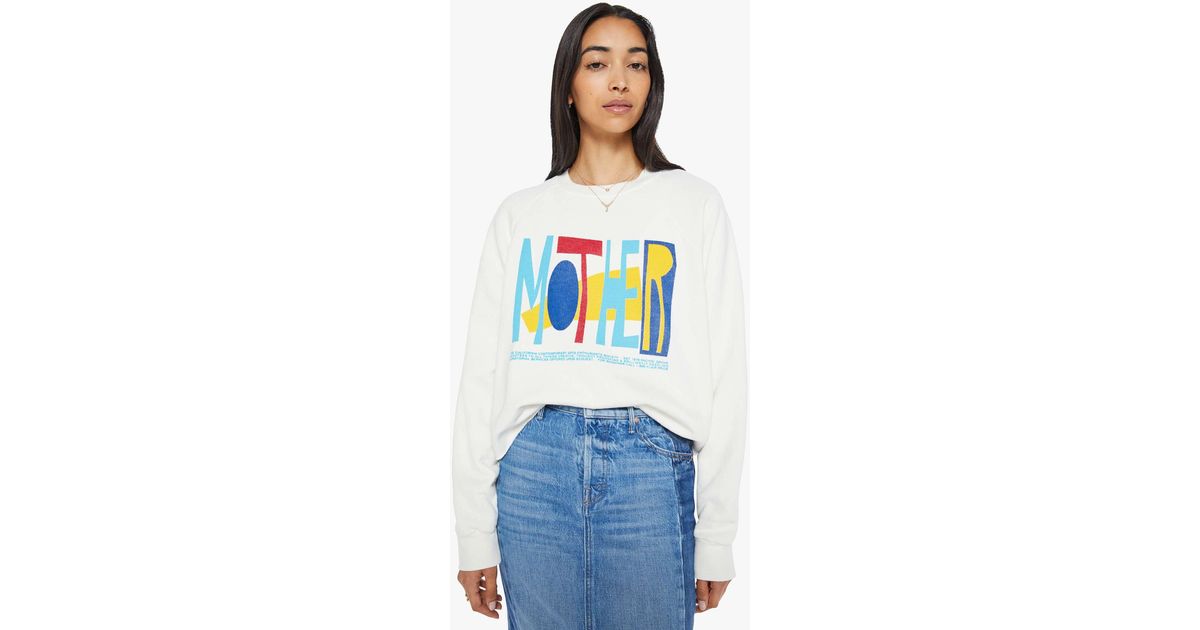 Mother The Boost Crop Cut Off Arts Shirt in Blue | Lyst