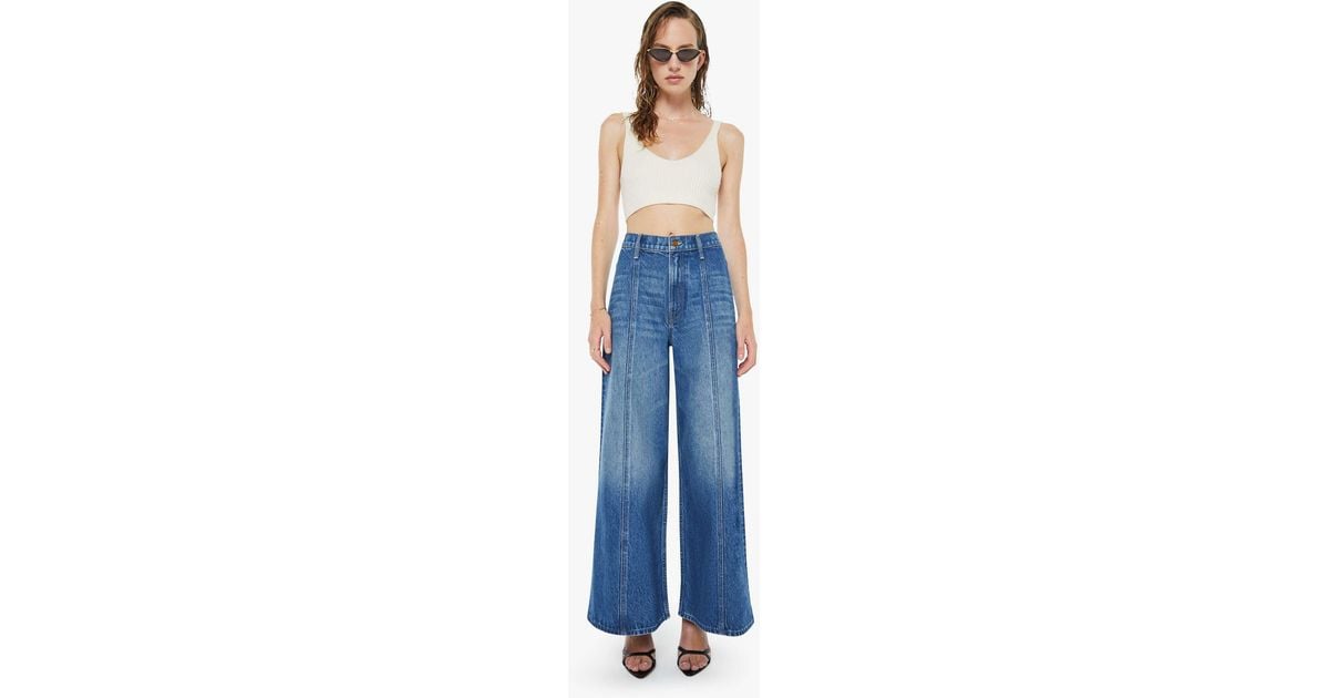 Mother Snacks! The Lunch Line Flood On Tap Pants in Blue | Lyst UK