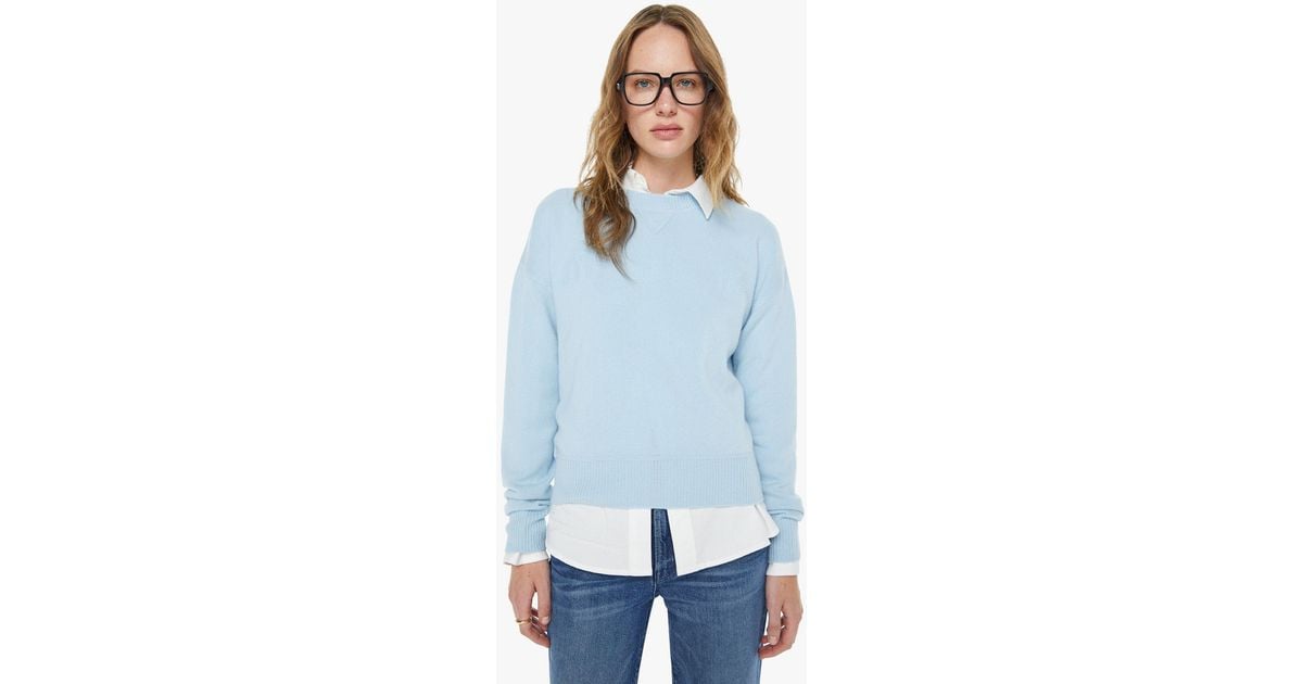 Mother The Logo Jumper Light Shirt in Blue | Lyst UK