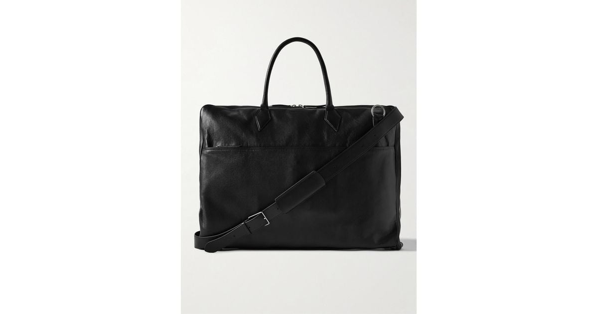 Metier Closer Full-grain Leather Suit Carrier in Black for Men | Lyst ...