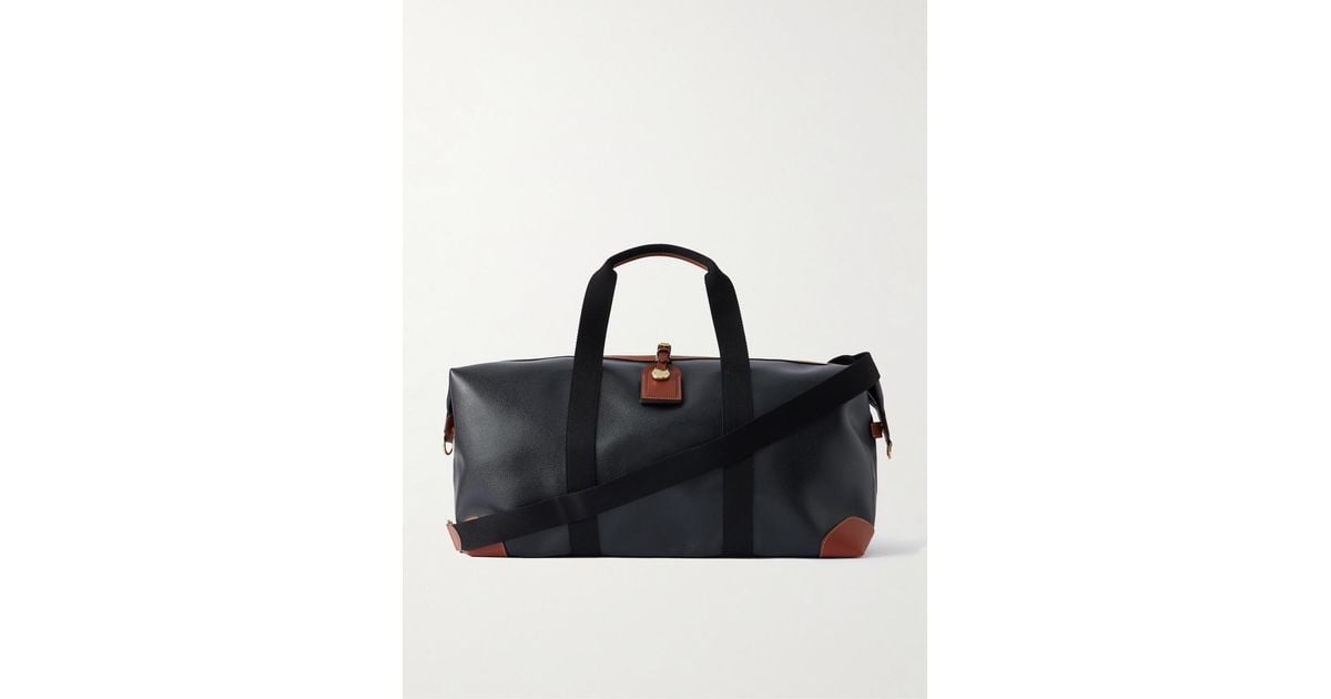 Mulberry Leather-trimmed Eco Scotchgrain Weekend Bag in Black for Men ...