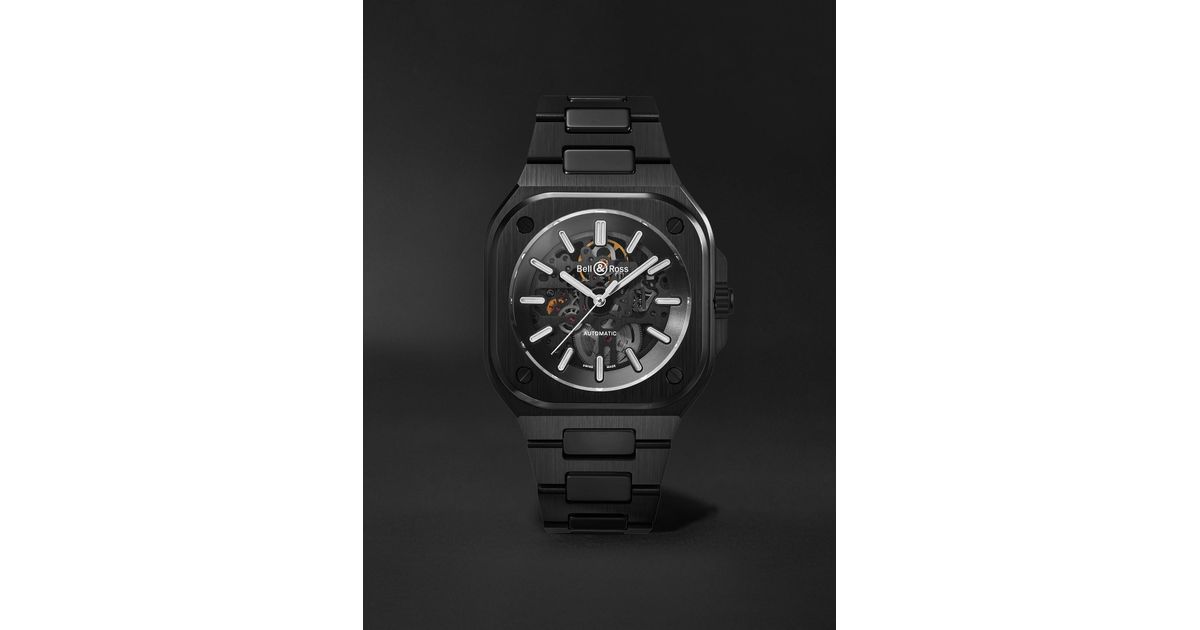 Bell & Ross Br 05 Skeleton Automatic 41mm Black Ceramic And Steel Watch ...