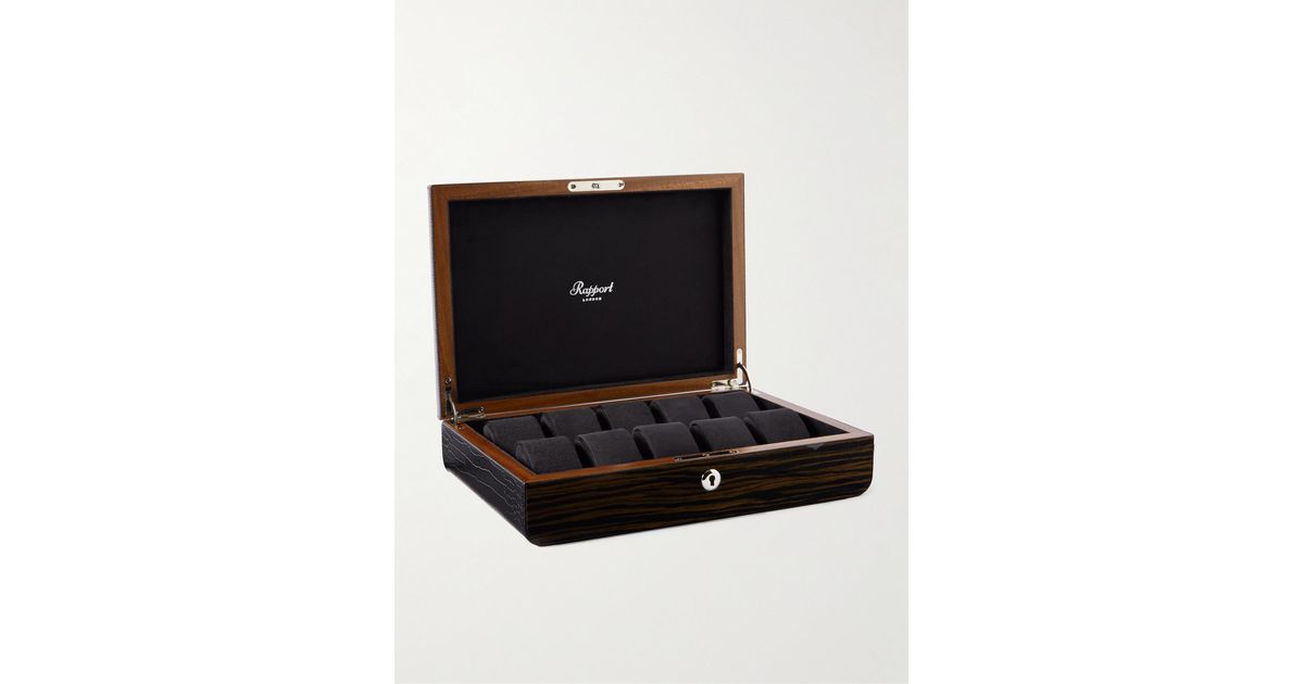 Rapport Mayfair Wood 10-piece Watch Box in Black for Men | Lyst UK