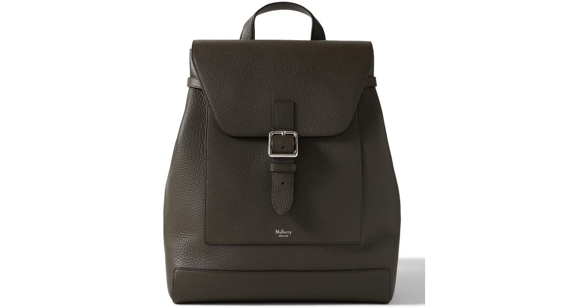Mulberry Chiltern Full-Grain Leather Backpack in Black for Men | Lyst