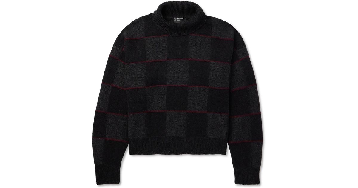Enfants Riches Deprimes Venetian Checked Intarsia-Knit Cashmere ...