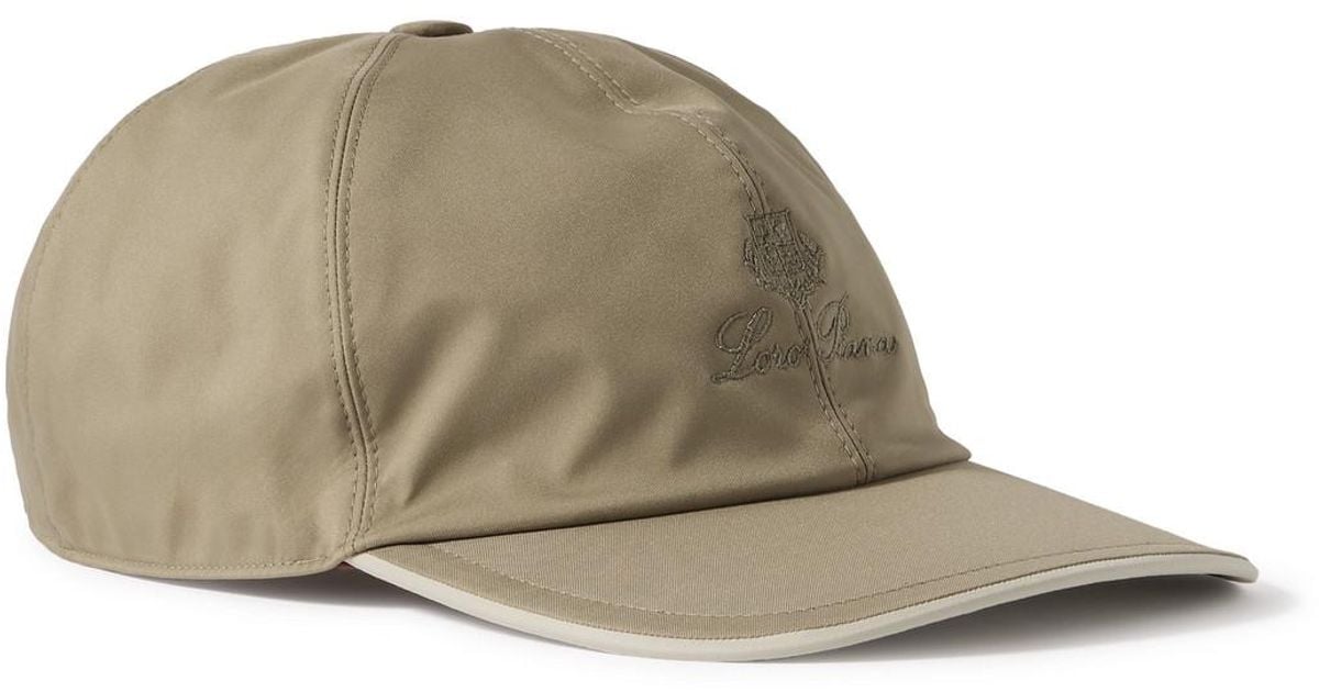 Loro Piana Logo-embroidered Storm System® Shell Baseball Cap in Brown ...