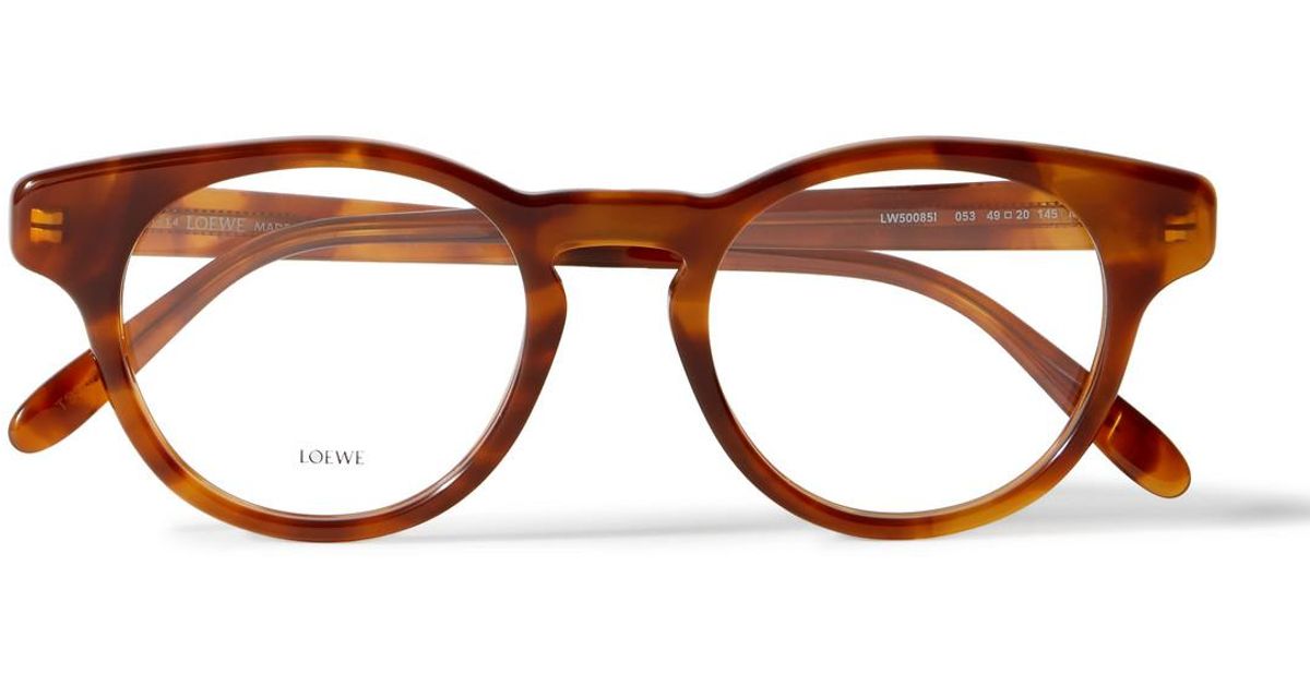 Loewe Round-Frame Acetate Optical Glasses in Brown for Men | Lyst