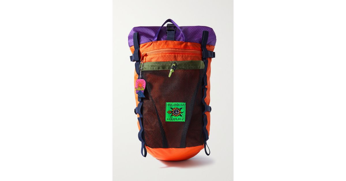 Brain Dead Equipment Climbing Mesh-trimmed Colour-block Ripstop ...