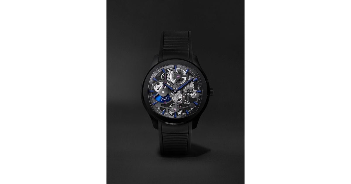 Piaget Polo Skeleton Automatic 42mm Ceramic And Titanium Watch in Black ...