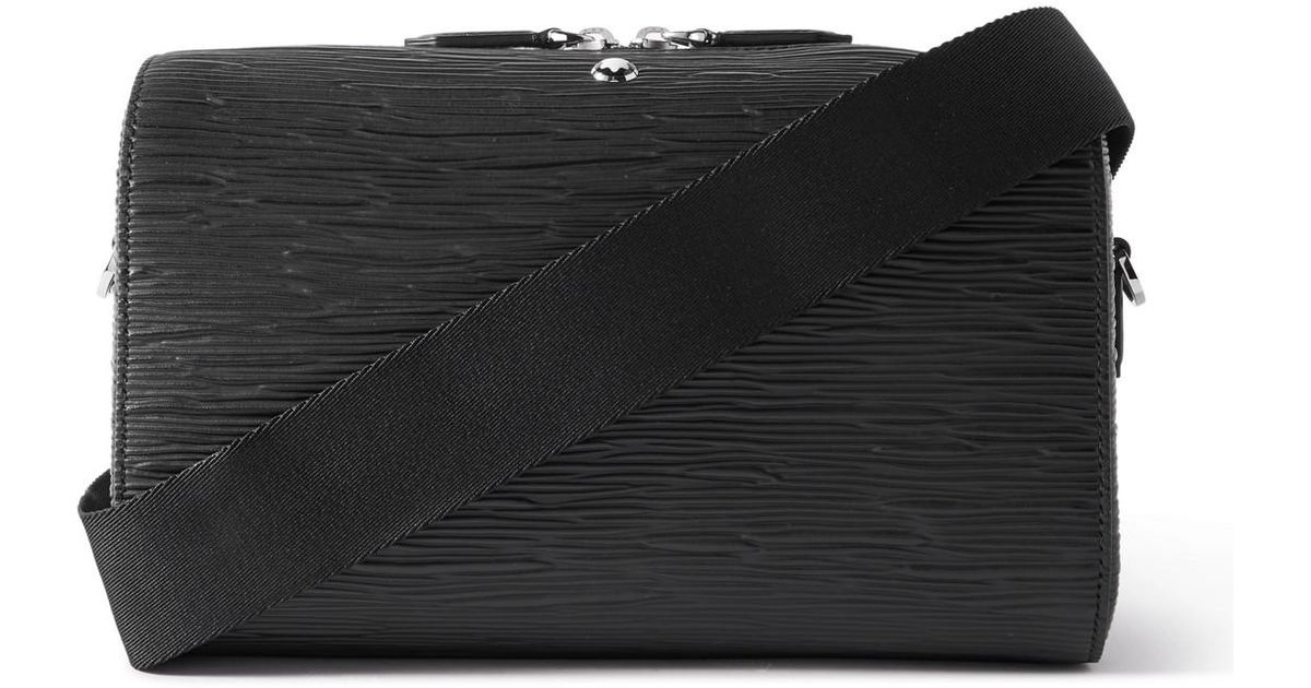 Montblanc Meisterstück 142 Textured-leather Messenger Bag in Black for ...