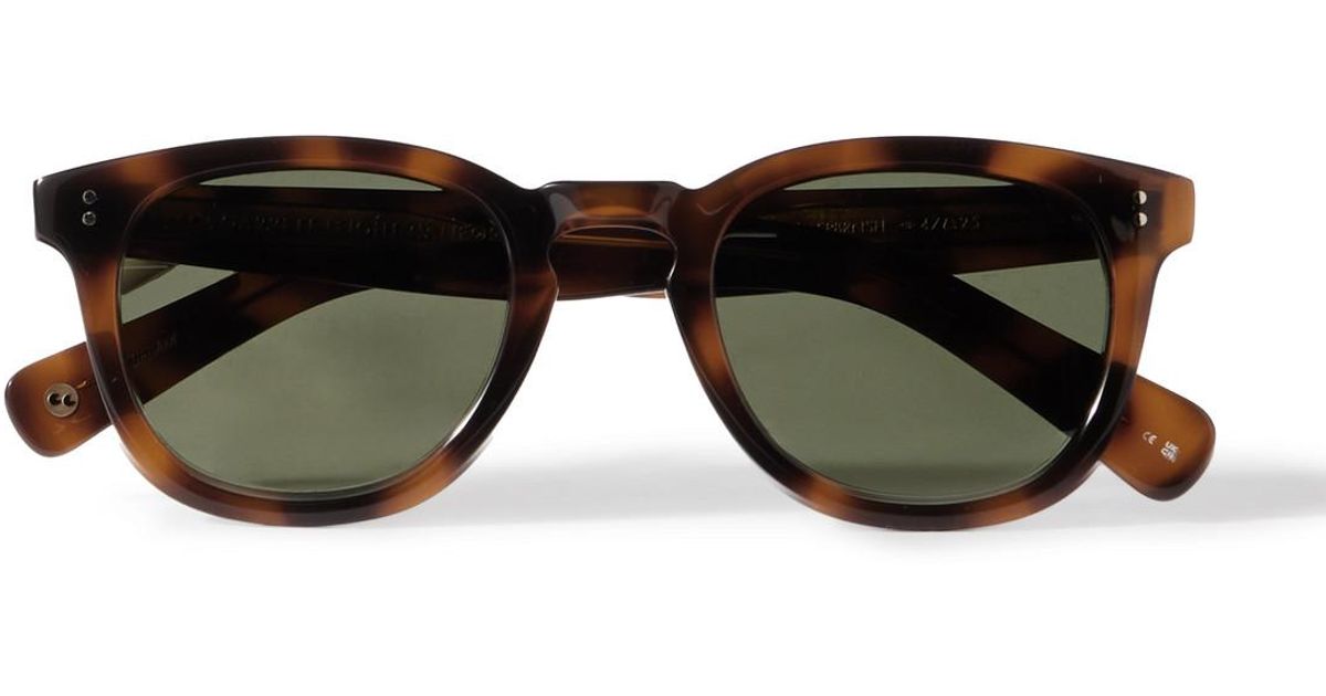 Garrett Leight Kinney Ii Round-Frame Acetate Sunglasses in Black for ...