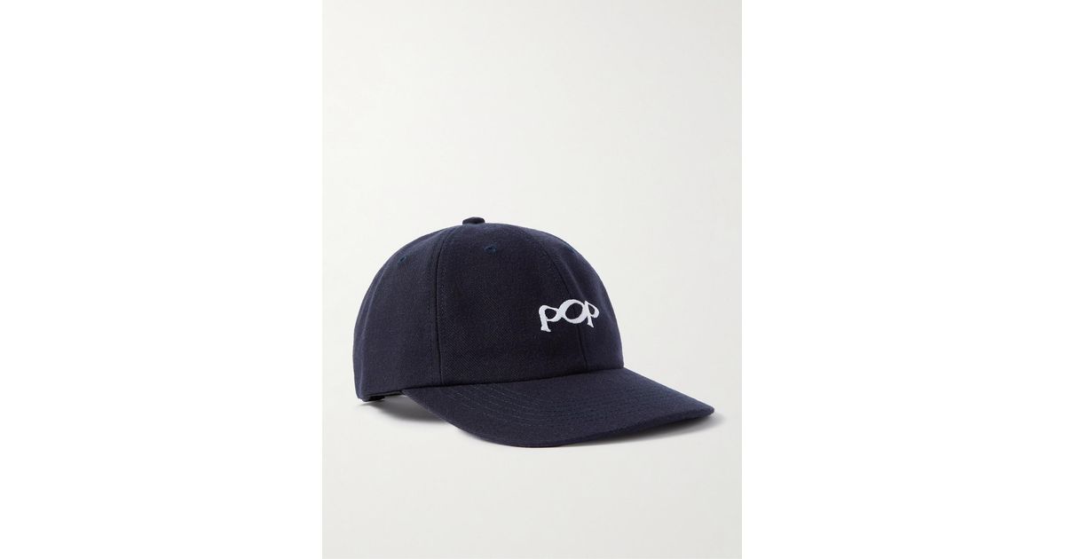 Pop Trading Co. Bob Logo-Embroidered Cotton-Twill Baseball Cap in Blue ...