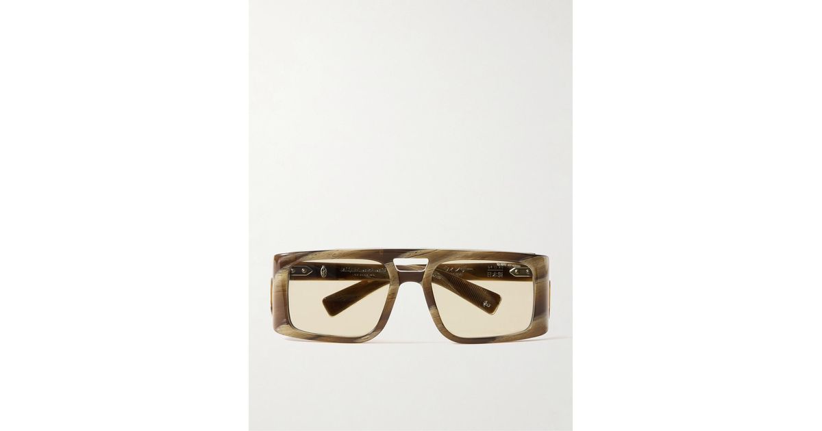 Jacques Marie Mage Decade Collection Windsor Square-frame Tortoiseshell Acetate And Silver-tone ...