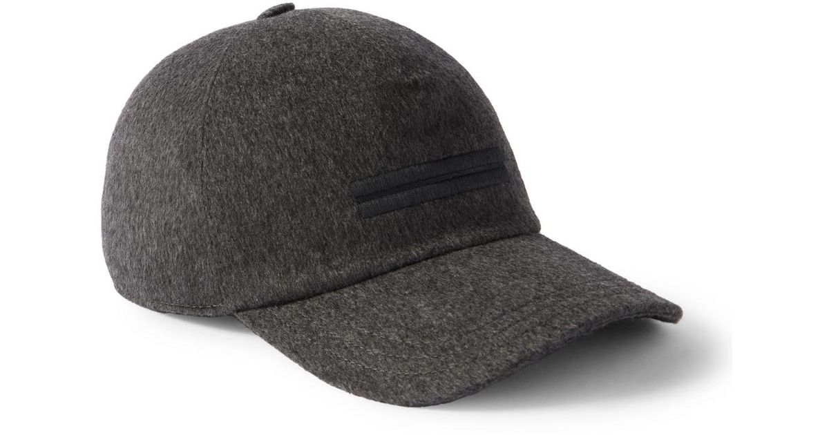ZEGNA Logo-Appliquéd Oasi Cashmere Baseball Cap in Black for Men | Lyst