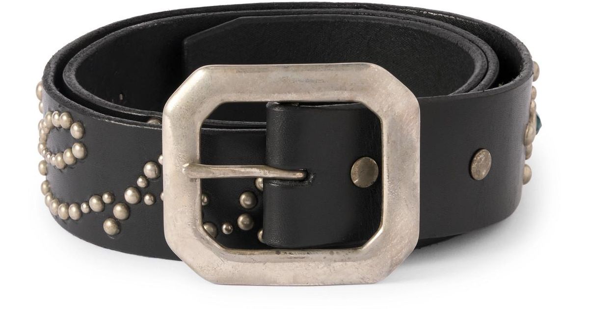 CHERRY LA 3.5Cm Embellished Leather Belt in Black for Men | Lyst