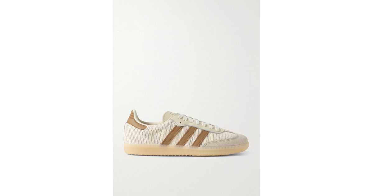 adidas Originals Samba Og Suede-Trimmed Perforated Leather Sneakers in ...