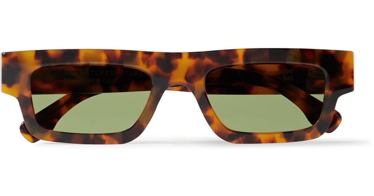 Retrosuperfuture Colpo Square Frame Tortoiseshell Acetate Sunglasses
