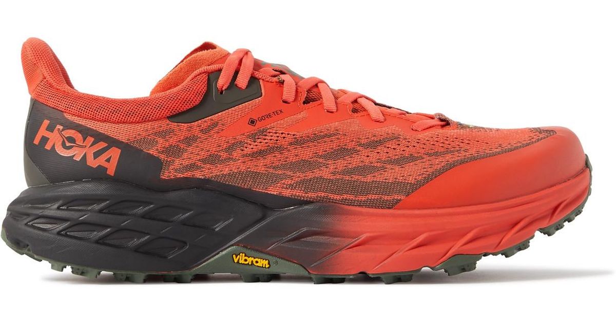 Hoka One One Speedgoat 5 Rubber-trimmed Gore-tex® Mesh Running Sneakers ...