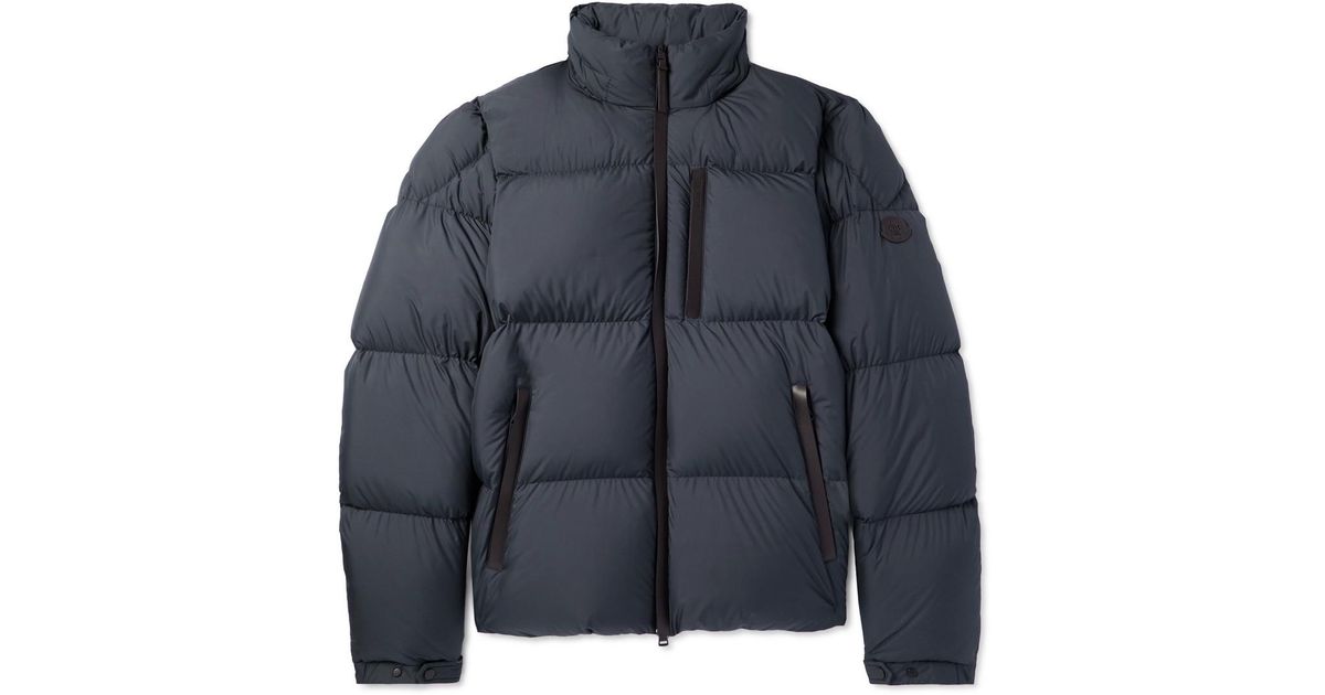 Moncler Besbre Logo-appliquéd Leather-trimmed Quilted Airsoft Down ...