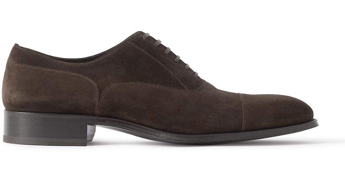Tom Ford Claydon Suede Oxford Shoes in Brown for Men | Lyst