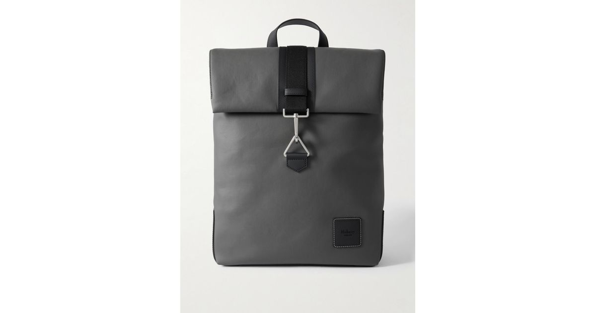 Mulberry Dalston Leather-Trimmed Coated-Canvas Backpack in Black for ...