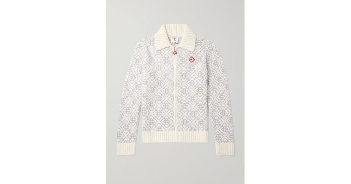 CASABLANCA Logo-appliquéd Metallic Logo-jacquard Woven Cardigan in ...
