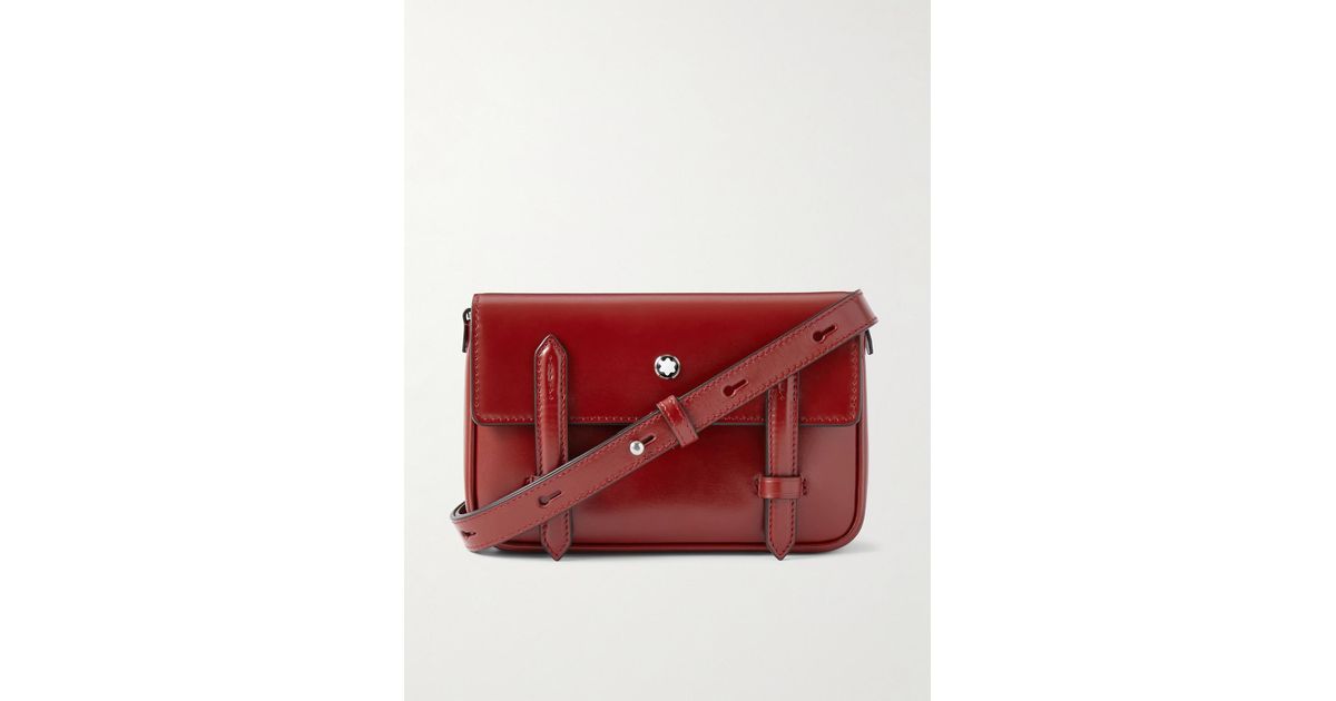 Montblanc Meisterstück Mini Leather Messenger Bag in Red for Men | Lyst ...