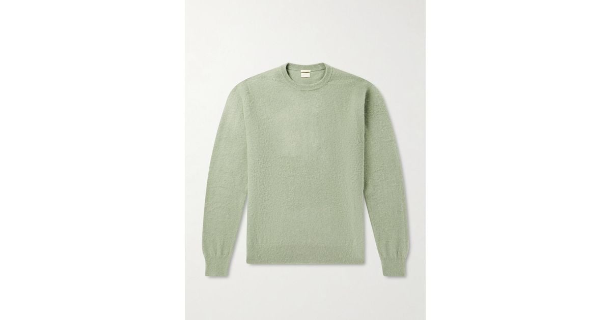 Massimo Alba Kane Brushed-Cashmere Sweater in Green for Men | Lyst UK