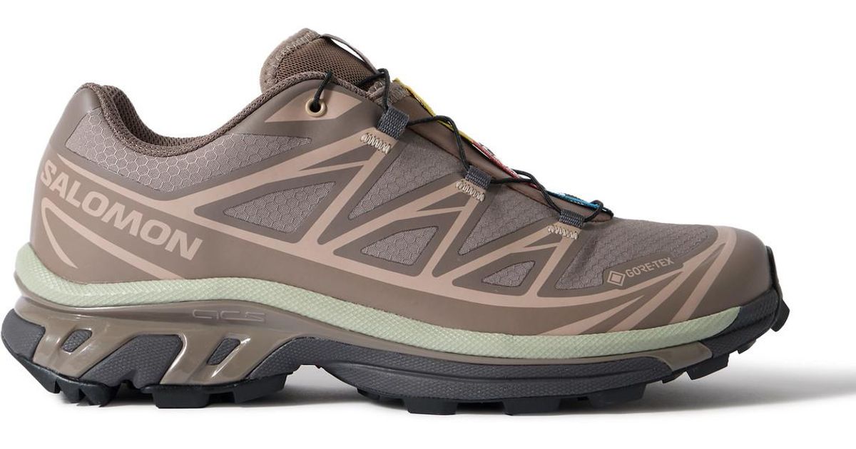 Salomon Xt-6 Rubber-trimmed Gore-tex Mesh Sneakers in Brown for Men | Lyst