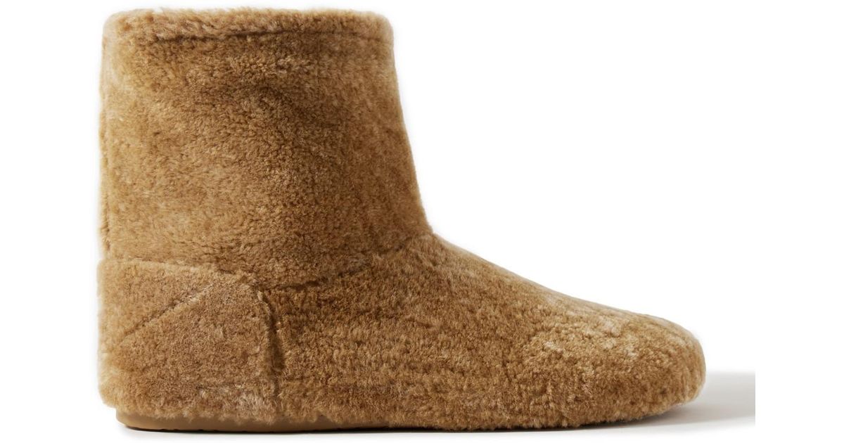 Loewe Lago Shearling Boots in Brown for Men | Lyst