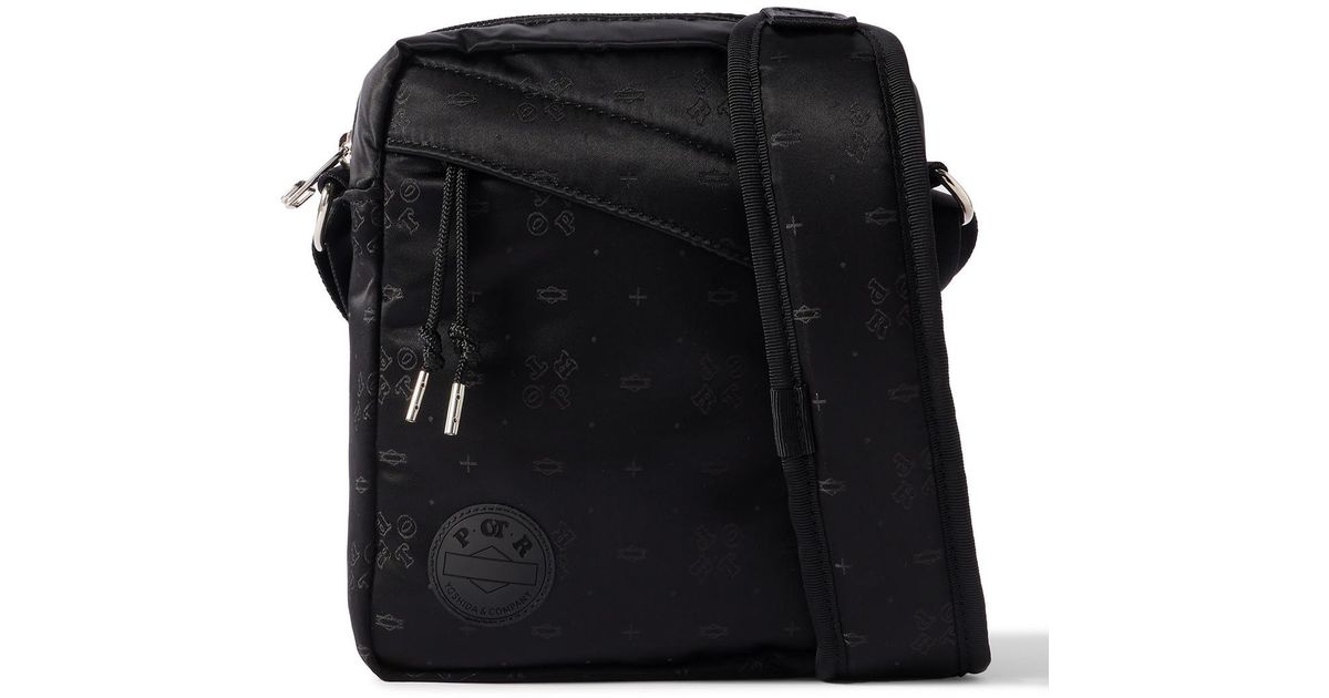 Porter-Yoshida and Co Potr Logo-appliquéd Nylon-jacquard Messenger Bag ...