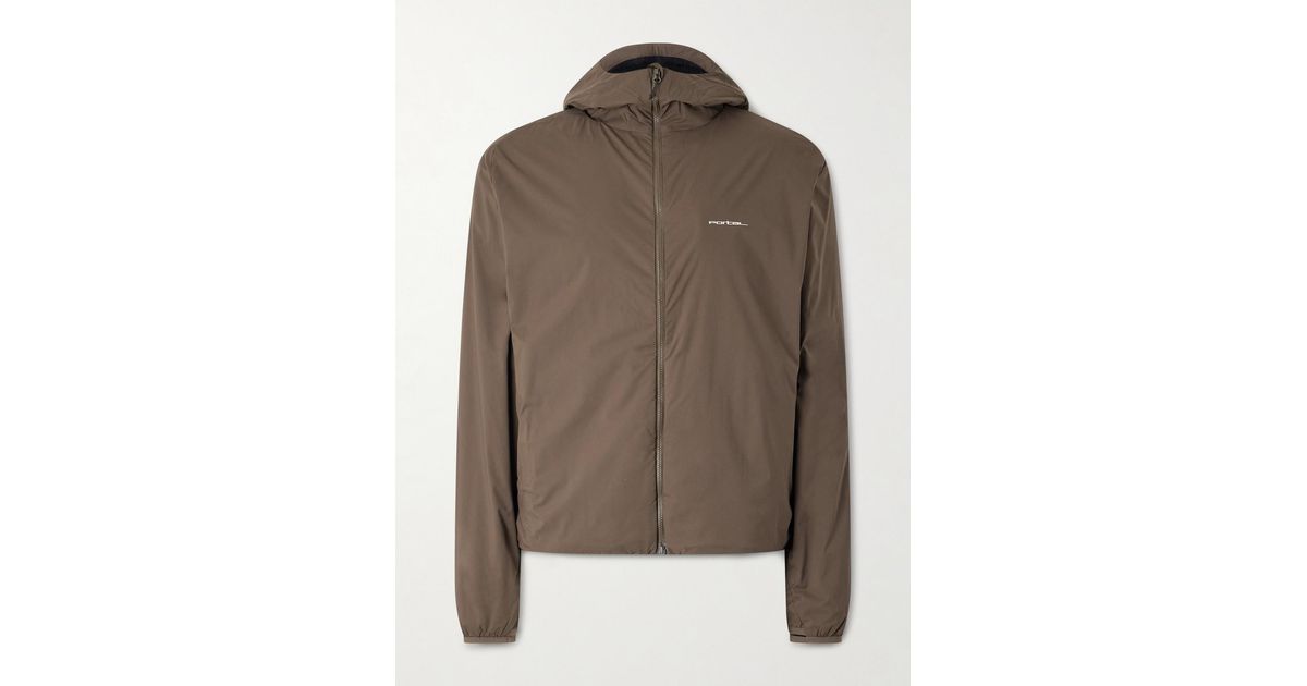 Portal Level Alpha Logo-Print Fleece-Trimmed Recycled-Shell Jacket in ...