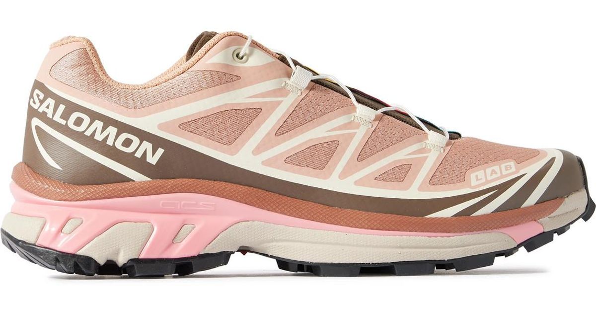 Salomon Xt-6 Rubber-Trimmed Mesh Sneakers in Pink for Men | Lyst