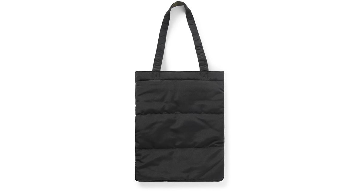 A.P.C. Logo-Print Reversible Quilted Crepe Tote Bag in Black for Men | Lyst