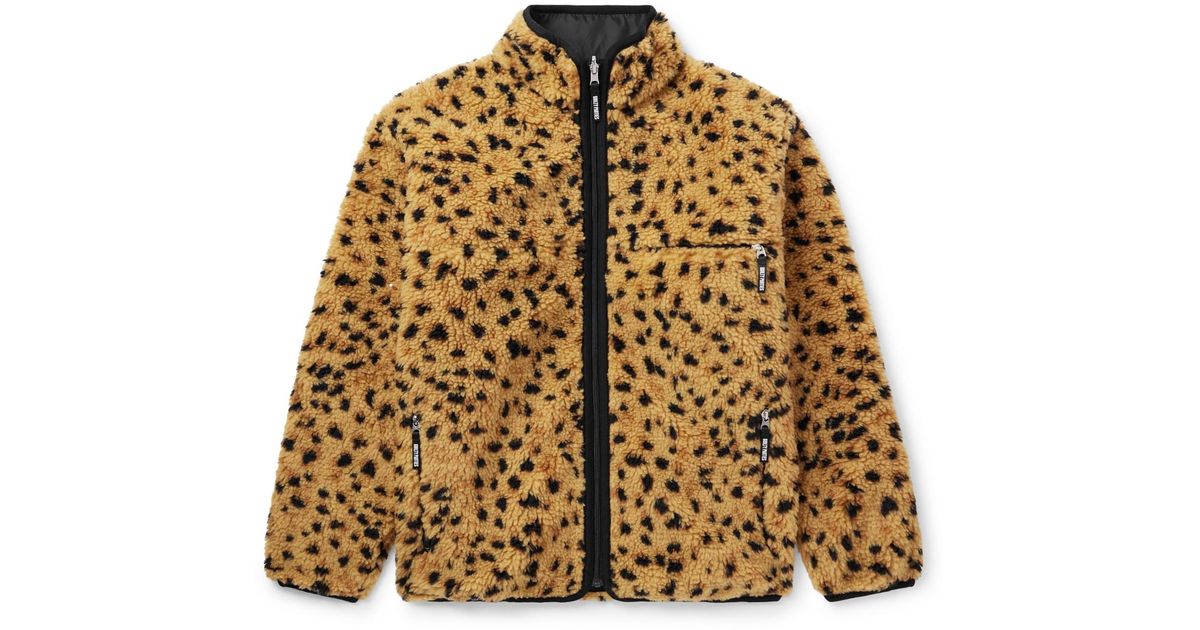 Wacko Maria Reversible Leopard-Print Fleece And Ripstop Jacket in ...