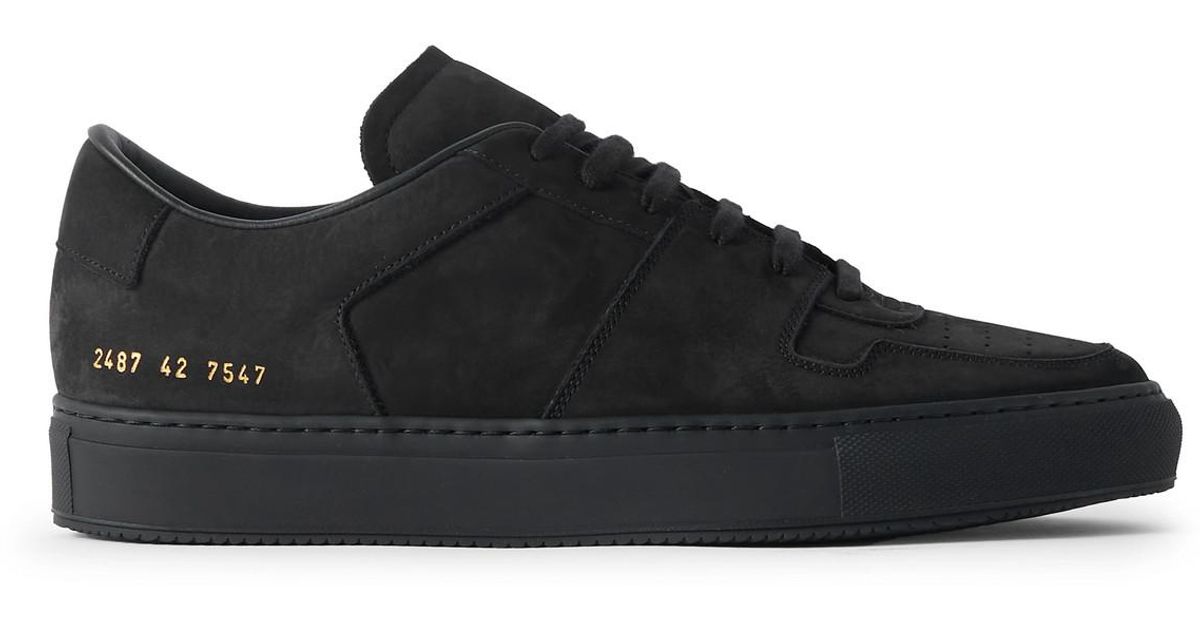 Common Projects Decades Nubuck Sneakers in Black for Men | Lyst