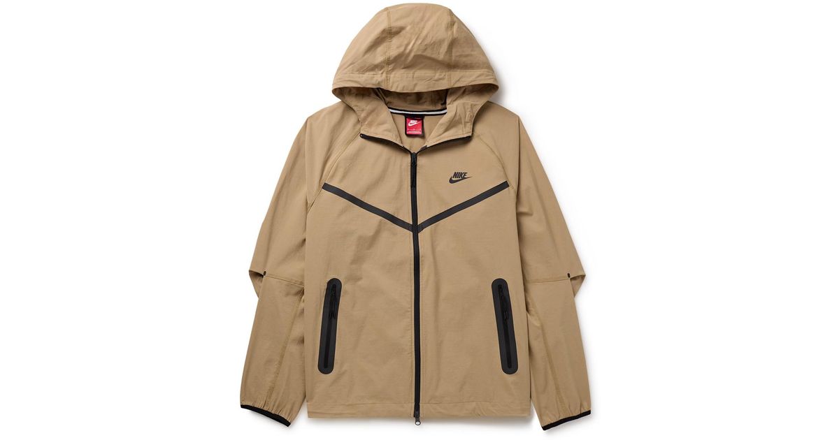 Nike Tech Logo-Print Stretch-Nylon Hooded Jacket in Natural for Men | Lyst