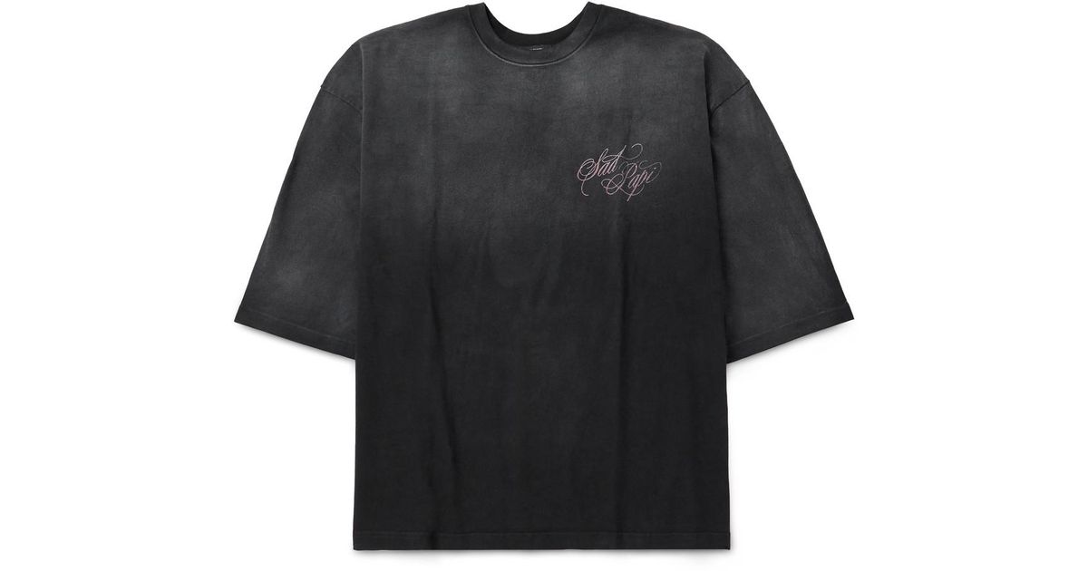 Willy Chavarria Sad Papi Oversized Cotton-jersey T-shirt in Black for ...