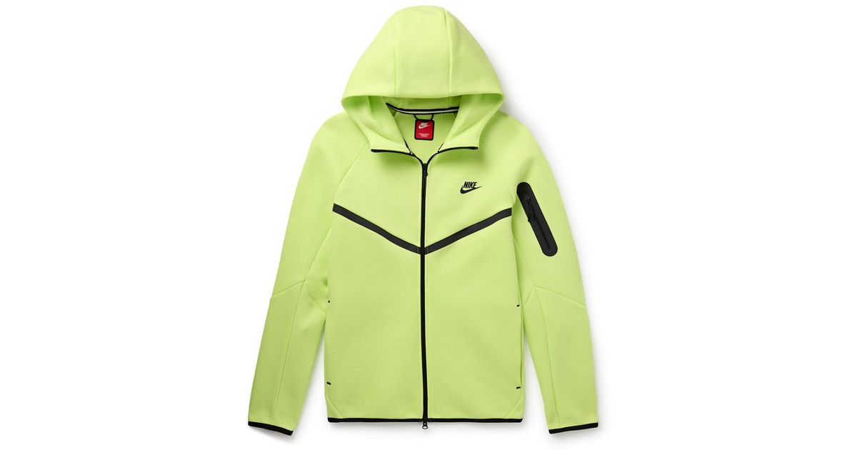 Nike Windrunner Logo-Print Cotton-Blend Tech Fleece Zip-Up Hoodie in Green for Men | Lyst